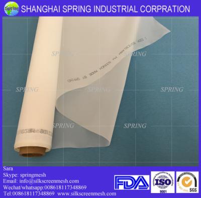 China White screen meshes for textile printing(7T-200T)/polyester screen printing mesh en venta