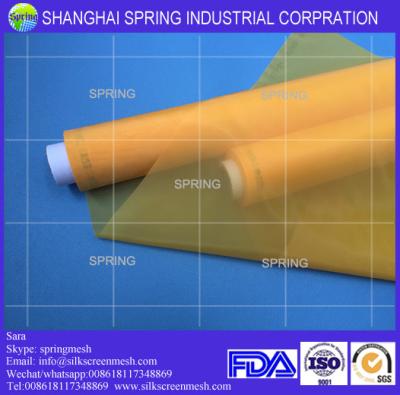 China Screen printing mesh supply/59T Yellow or White/Screen printing mesh en venta