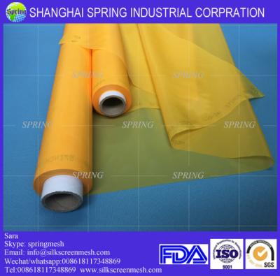 China 120T-40um(300mesh)Yellow polyester screen printing mesh /screen printing mesh en venta