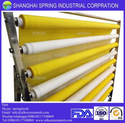China 59T-64um(150mesh)yellow malha de monofilamento de poliester /Polyester Screen Printing Mesh en venta