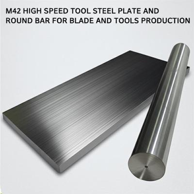 China M42 High Speed Tool Steel Plate and Round Bar with Over 60 HRC Hardness and 66 HRC Tempered Hardness for High Capacity Cutting Tools for sale