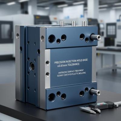 China Precision Injection Mold Base with ±0.01mm Tolerance and Anodizing Surface Treatment for ISO9001 Certified Plastic Molding for sale