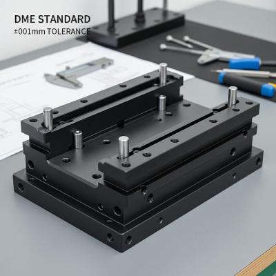 China DME Standard Injection Mold Base with ±0.01mm Tolerance and Anodized Black Surface for Precision Plastic Mold Foundation for sale