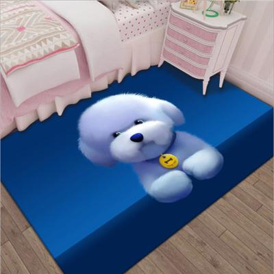China Customized Size nordic style printed short pile morden Stereogram carpet for living room for sale