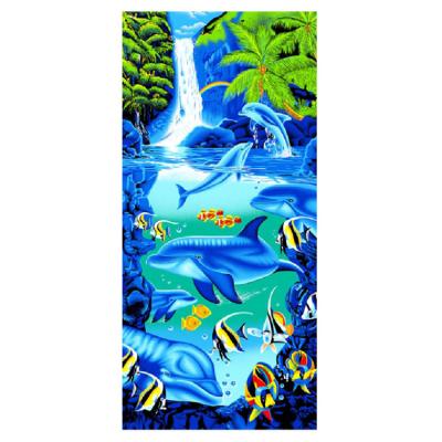 China Hot Sale Customized E-Commerce Stores Microfiber Printed  Beach Towel For Swimming for sale