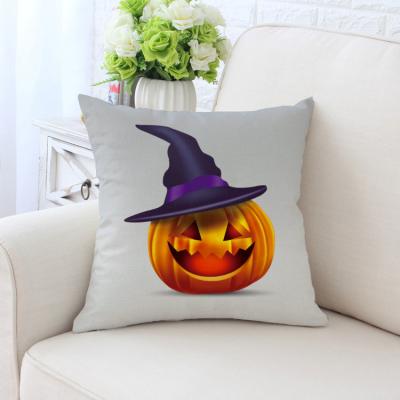 China Halloween-Themed Linen Cushion Cover For Home Decorative Pillow Case for sale