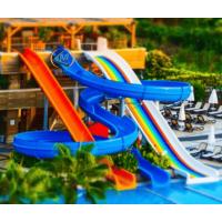 Quality H6M Water Amusement Park Equipment Fiberglass Pool Slide For Commercial Private for sale
