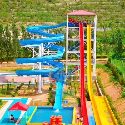 China Adults High Speed Water Slide Aqua Park Equipment 400-700cbm/Hour Water Flow For Outdoor Use for sale