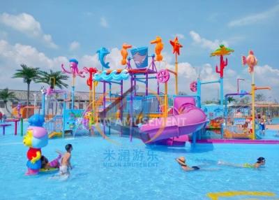 China Sea Style Water Amusement Park Equipment 17x14x7.5m Funny 300 Children Capacity for sale