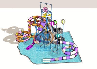 China Candy Theme Water Park Playground Colorful Design For Kids Adults for sale