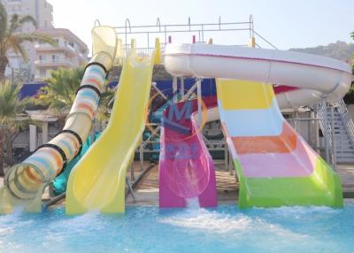 China Fiberglass Large Pool Slide Swimming Pool Water Slide With Pool for sale
