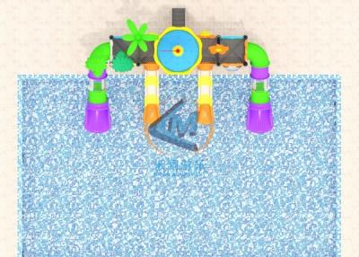 China Custom Kiddie Pool Outdoor Playground Attractive Colors With Plastic Slide for sale