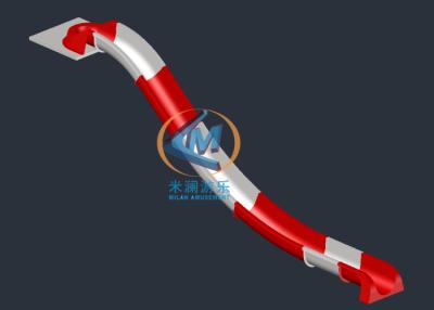 China Aqua park Single Water Slide fiberglass material for Indoor and Outdoor pool for sale