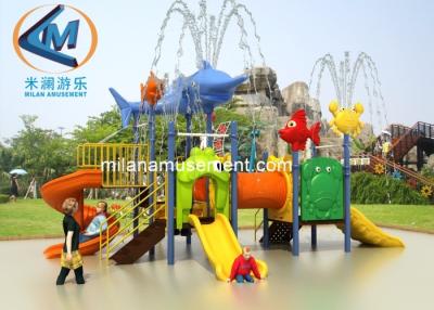 China Plastic Slide Water Playground with 8x6m Dimension for Kids and Family Interaction for sale