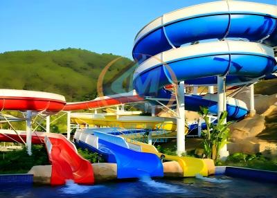 China High Capacity  And Durable Curved Water Slide for Water Park for sale