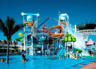 China Children Water Park Playground With Fiberglass Slide For Outdoors for sale