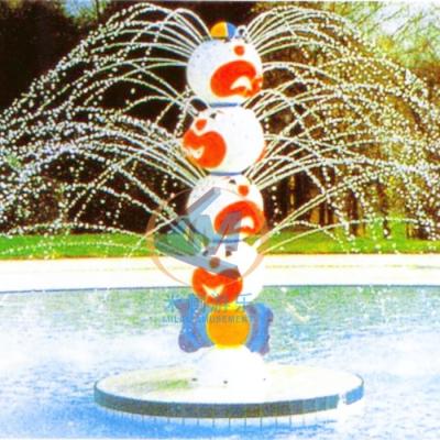 China Innovative Design Four Heads Clown Water Children Splash Pad for sale