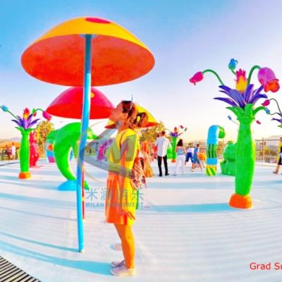 China Kid's Water Park Equipment Splash Pad For Mushroom Design for sale
