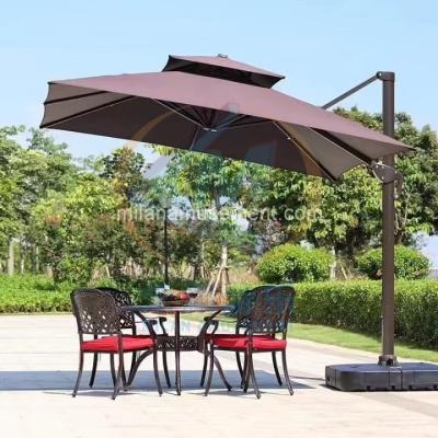 China Foldable 2.7m Aluminum Frame Parasol With Waterproof Fabric for sale