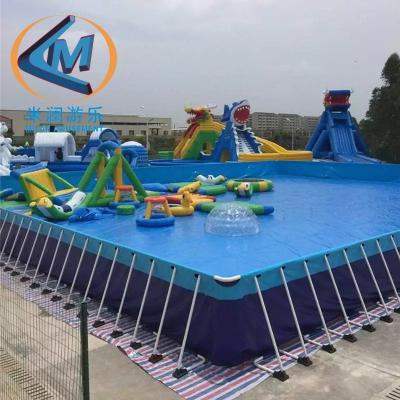 China Large Movable Frame PVC Tarpaulin Swimming Pool For Outdoor for sale