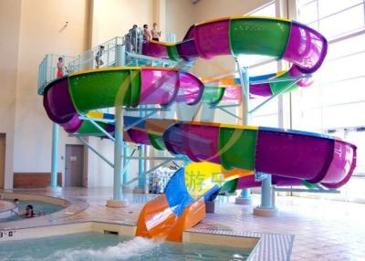 China Funny Curved Water Slide For Thrilling Customized Color for sale