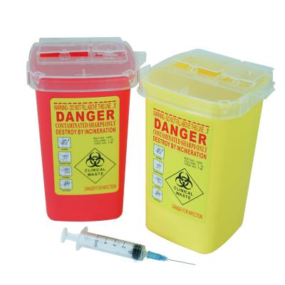China 1 Quart 1.0 L Size Sharps Biohazard Disposal Container Lightweight Approved For Home And Hospital Use Ideal For Diabetics factory