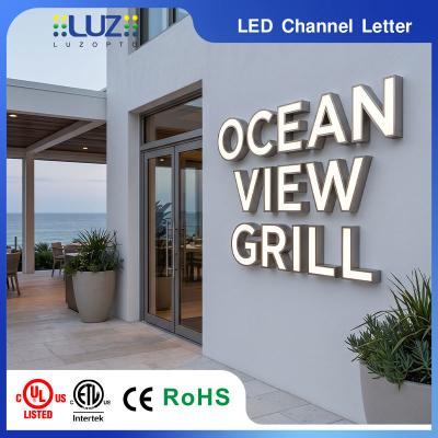 China Waterproof Stainless Steel Frontlit Channel Letters For Restaurant for sale