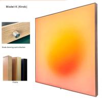 China Dusk Red Backlit Acrylic Light Box – Matte Black Frame Smart Wall Light for sale