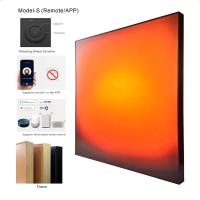 China Dusk Red Backlit Acrylic Light Box – Matte Black Frame Smart Wall Light for sale
