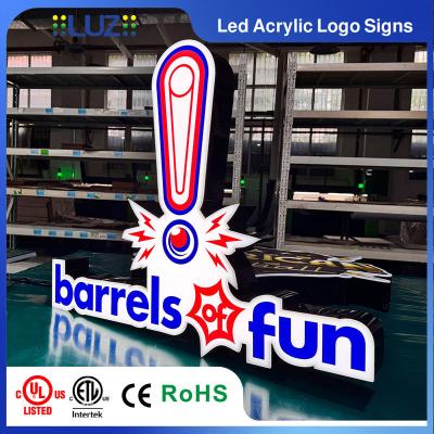 China Custom 3D Cutout Multi-Layer Acrylic LED Logo Sign for Business Branding for sale