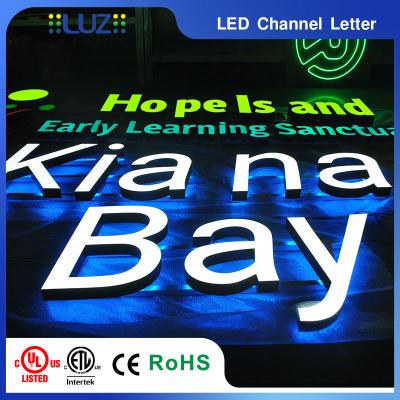 China Outdoor 3D Face-Lit & Halo-Lit Channel Letter Signs with Raceway Mount | Custom Commercial Signage for sale