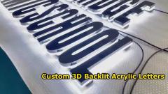 Custom 3D Backlit Acrylic LED Channel Letters | Architectural Signage Manufacturer