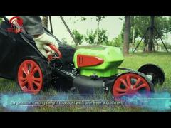 4 In 1 Cordless Battery Powered Lawn Mowers 400mm Cutting With Brushless Motor