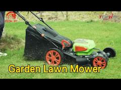 Cordless Garden Lawn Mower Hand Push Battery Powered Safe 4 In 1