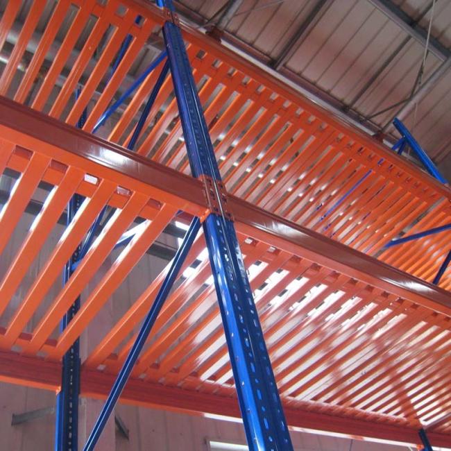 Pallet rack system with multiple levels