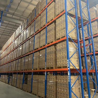 China Steel Construction Supermarket Shelves Pallet Racking Adjustable Vertical Design for sale