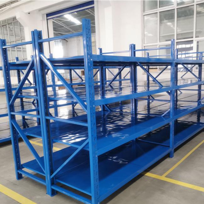 Shelving rack in warehouse storage application