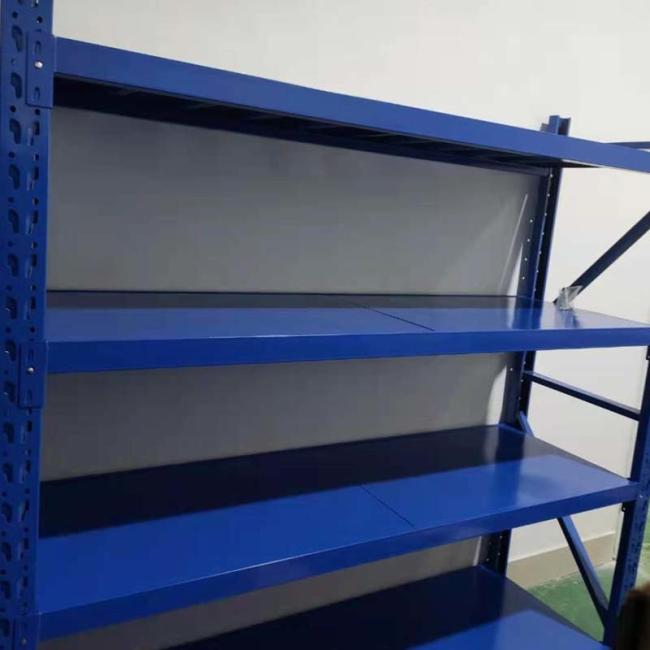 Assembly required metal shelving components