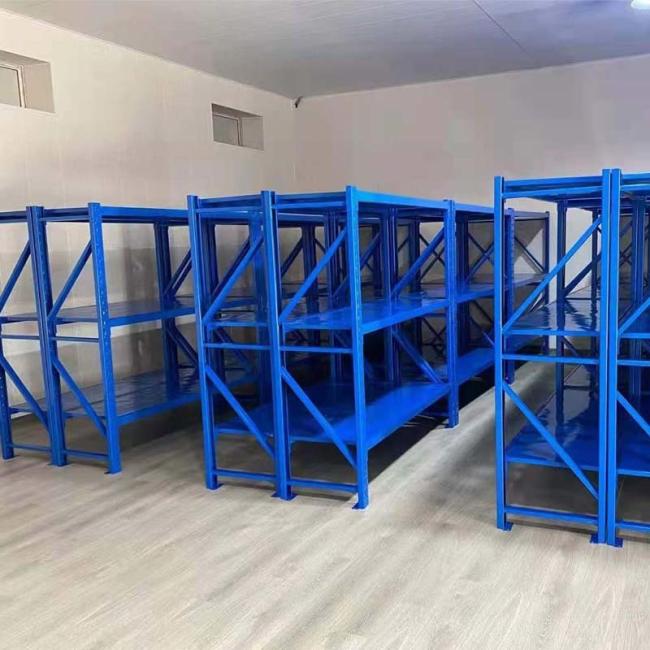 Industrial shelving system side view