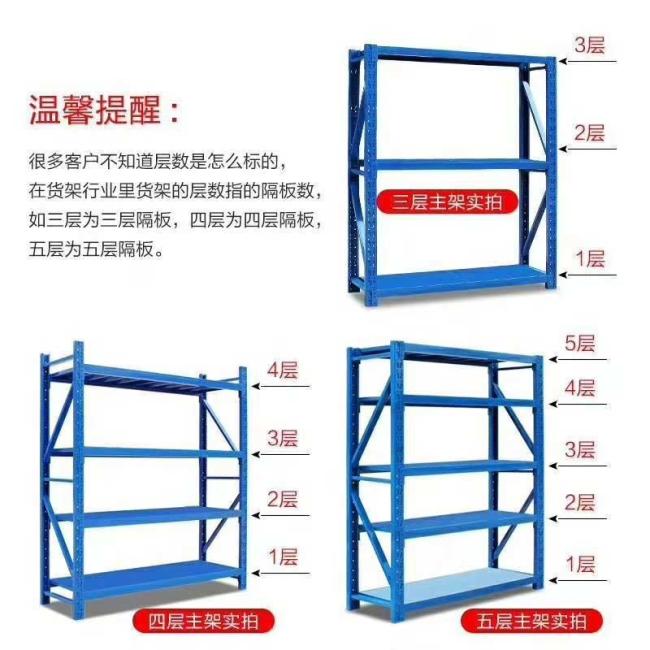 Industrial rack side view showing sturdy construction