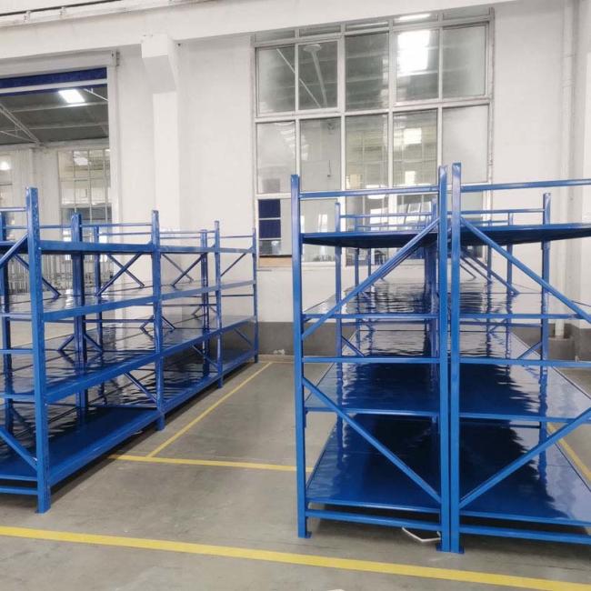Adjustable warehouse rack with powder coated finish
