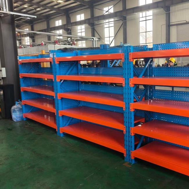 Storage rack with various industrial items