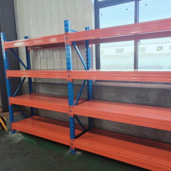 Warehouse with multiple storage racks