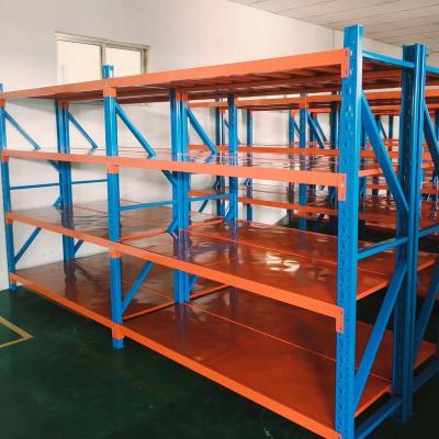 China Customized Warehouse Shelving Storage Rack Boltless / Rivet Design for sale