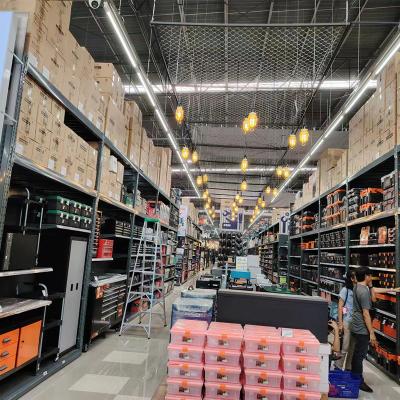 China Customized Load Supermarket Metal Rack For Retail Shops Long Lasting Construction for sale