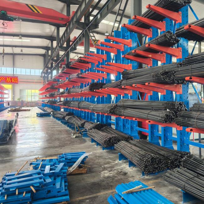 Warehouse installation of cantilever racking system