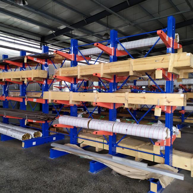 Heavy-duty steel cantilever rack components