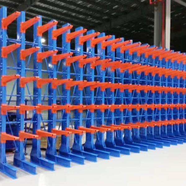 Quality Industrial Q235B Steel Cantilever Storage Racks Adjustable Pipe Storage Shelf for sale