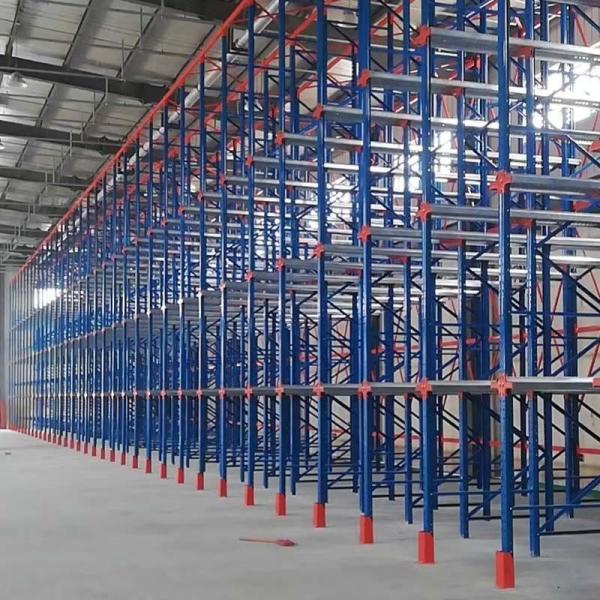 Quality Powder Coated Steel Construction Drive In Racking For Heavy Duty Warehouse for sale
