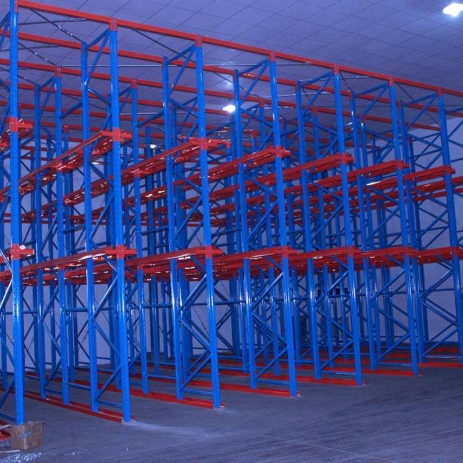 Warehouse installation of heavy duty racking